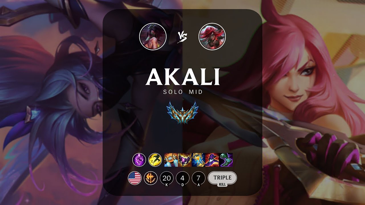 Akali Mid vs Katarina - NA Challenger Patch 12.22 - YouTube