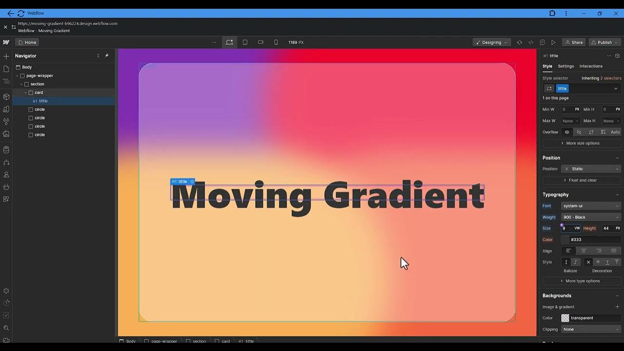 Moving Gradient Background - YouTube