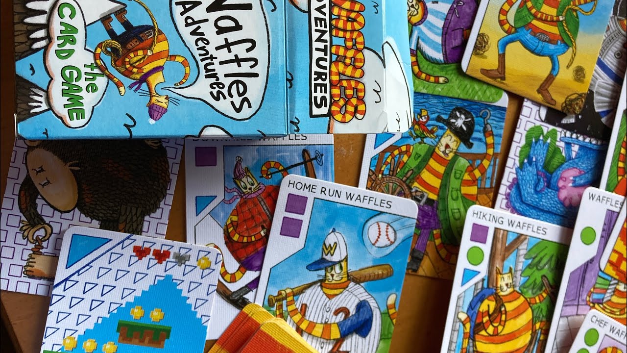 Unboxing Final Samples of new Waffles Adventures Card Game! - YouTube