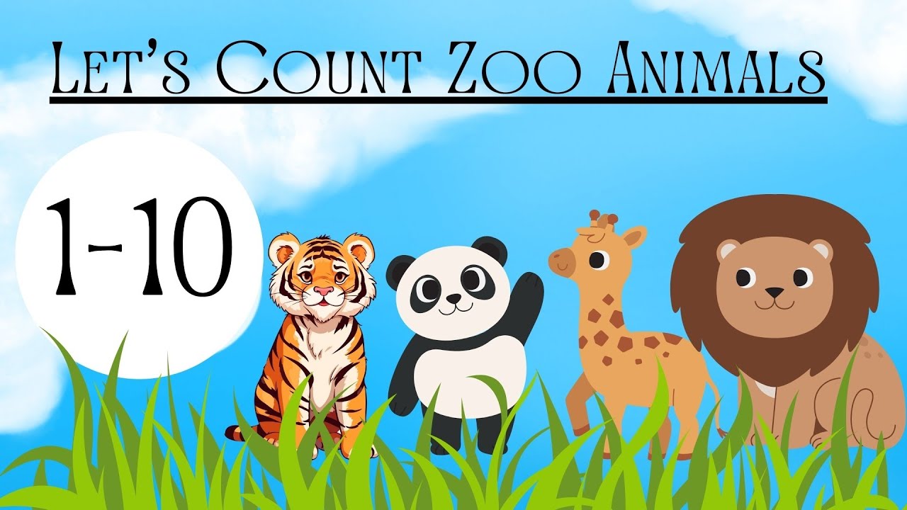 Counting with Cute Zoo Animals! 🦁🐒🐘 - YouTube