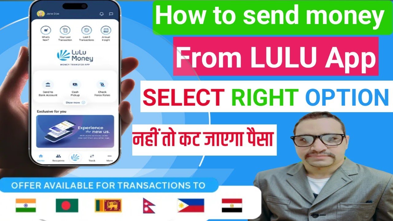 How to send money from Lulu App Select Right Option - YouTube