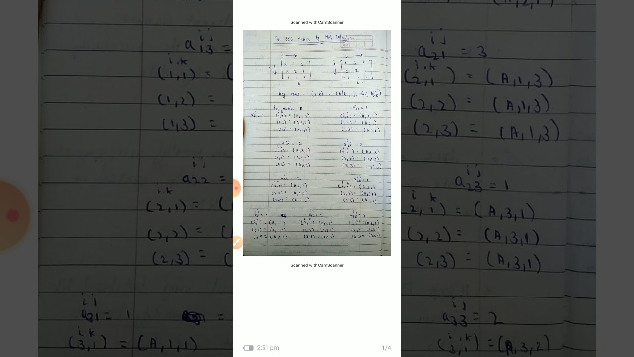 3x3 matrix MULTIPLICATION SOLVE BY MAP REDUCE METHOD - YouTube