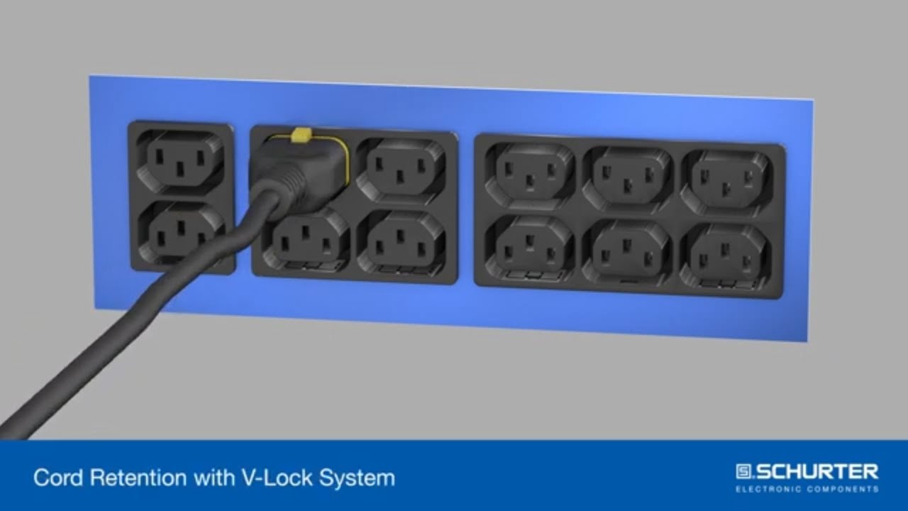 SCHURTER Locking C13 PDU socket: 4751 series - YouTube