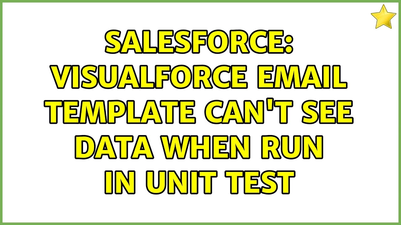 Salesforce Visualforce Email Template Can t See Data When Run In Unit Salesforce Visualforce Email Template Can t See Data When Run In Unit