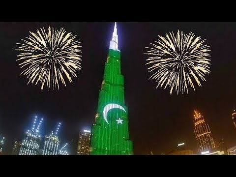 Pakistani Flag on Burj Khalifa | Pakistan Flag Status | Pakistani Flag picture