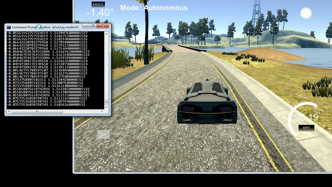 Self driving car running in Udacity Simulator - 3rd person view - YouTube