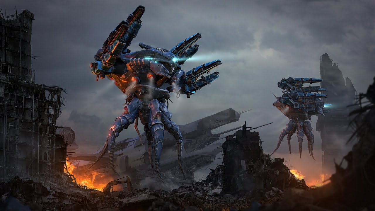 War robots Titan weapons skirmish!! - YouTube