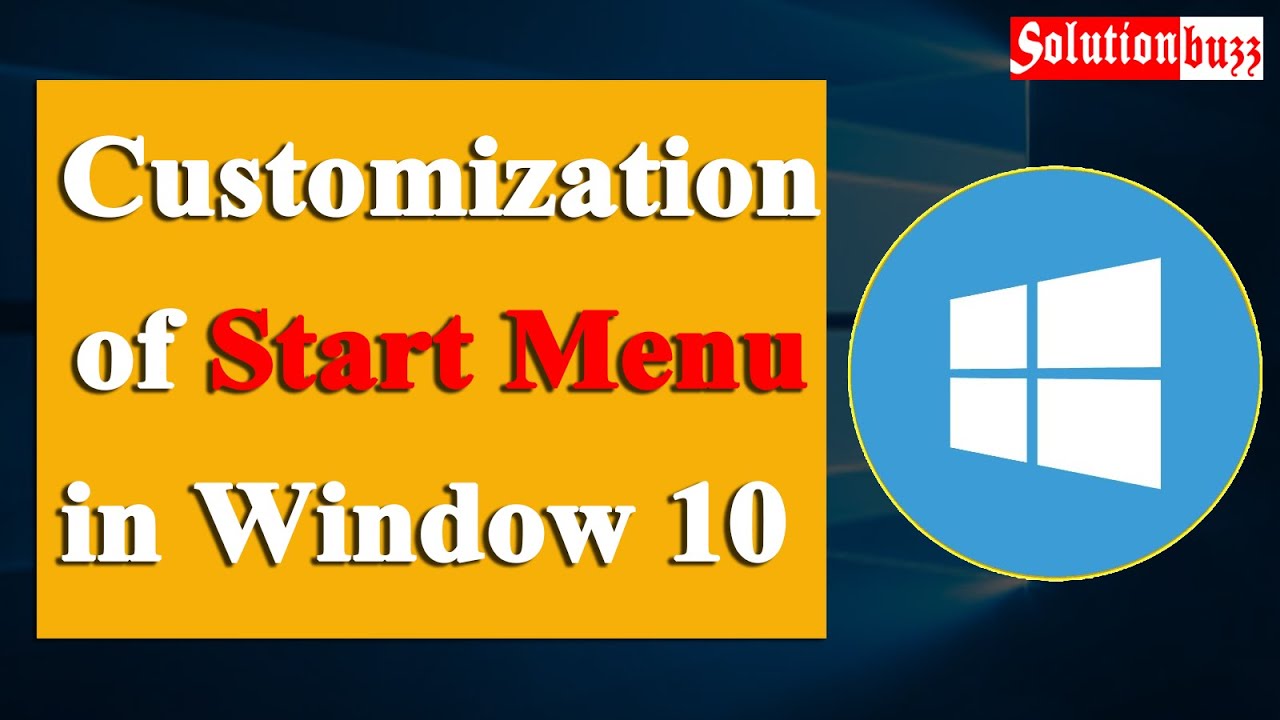 How to customize start menu in window 10 || Use of Start Menu Button in ...