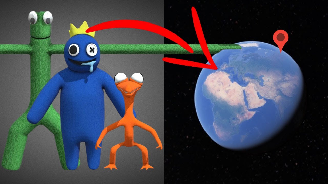 Real Rainbow Friends In Da House on Google Earth! Roblox - YouTube