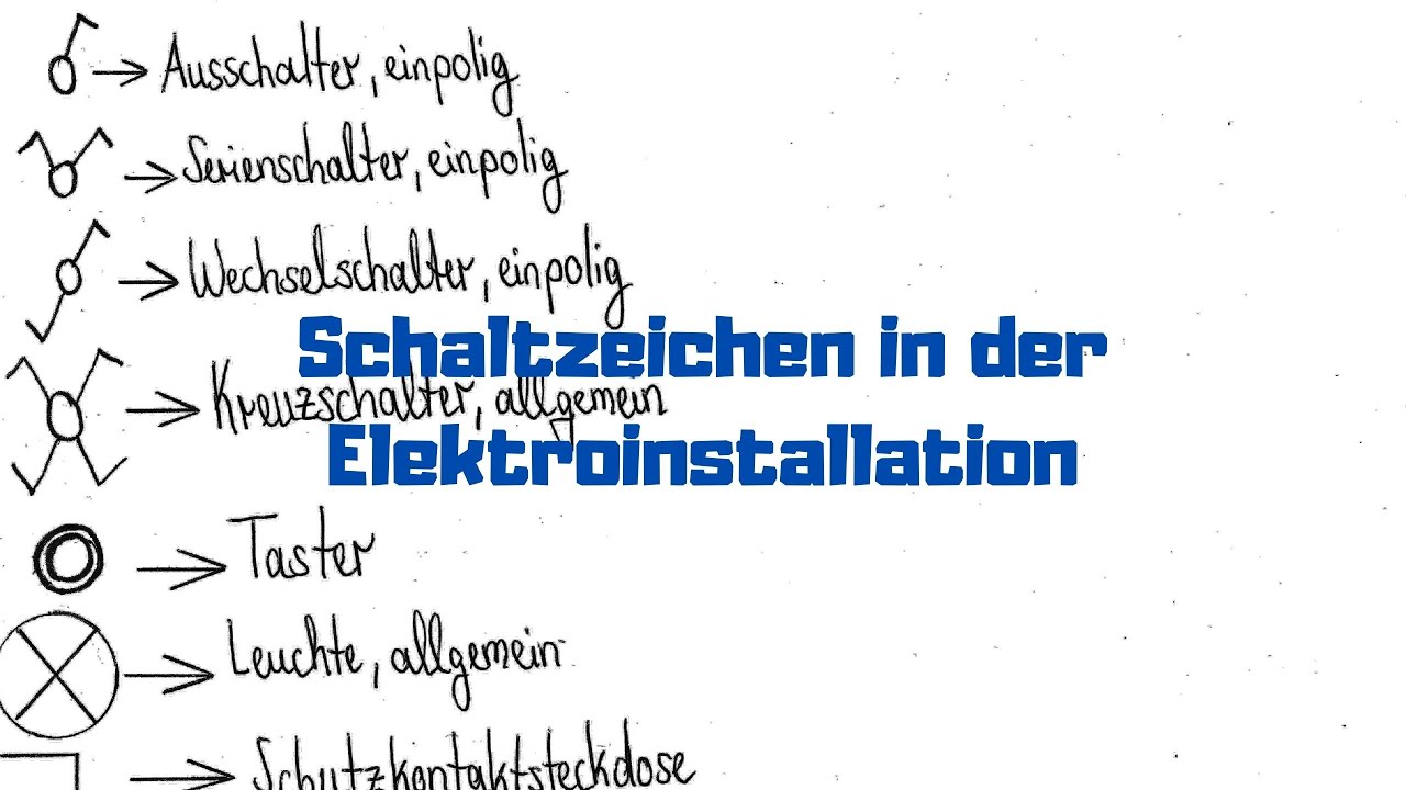 Schaltzeichen in der Elektroinstallation, Schaltzeichen in der ...
