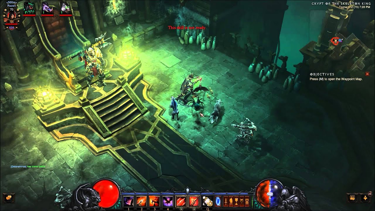Demon Hunter Fire Build - Manticore - Skeleton King (Torment 6) - YouTube