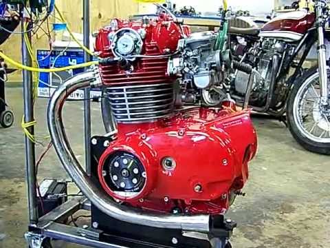 Red Hot Rephased XS650 Engine Hugh's HandBuilt 277 - YouTube