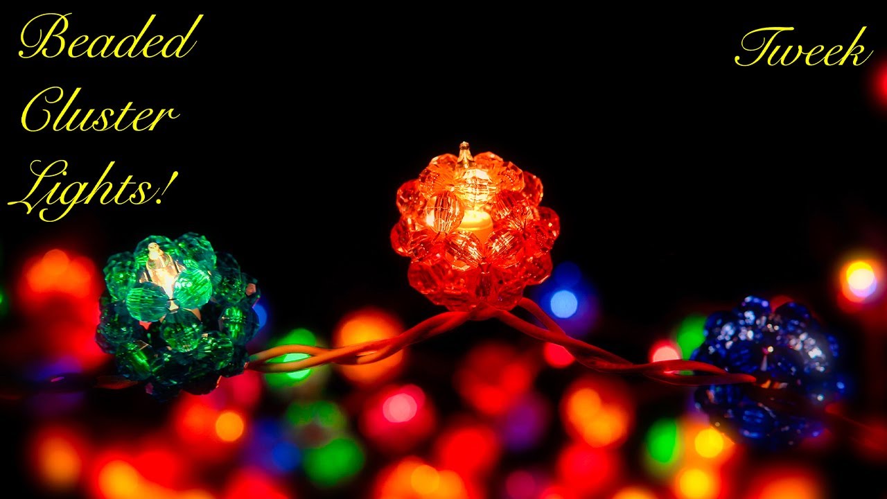 Make these bright and colorful BEADED CLUSTER LIGHTS, LEDs, DIY - YouTube