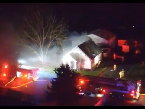 Residential house Fire, McMinnville with Pierce ladder truck and engine ...