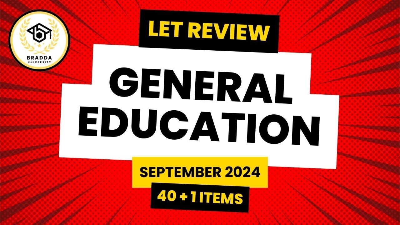 GENERAL EDUCATION: "LET REVIEW QUESTIONS for SEPTEMBER 2024" | (40 + 1 ...