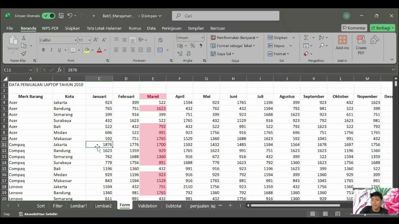 M SHYLMI DINILLAH KA 1C ( EXCEL DASAR : FREEZE PANES, CONDITIONAL FORMATING, PIVOT TABLE ) - YouTube
