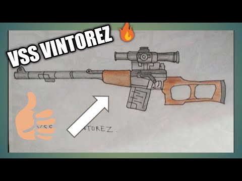 DRAWING A VSS VINTOREZ RIFLE |TUTORIAL| - YouTube