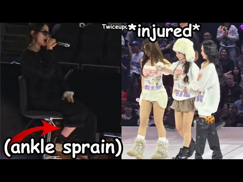 twice dahyun injury during concert ft. twice taking care of her