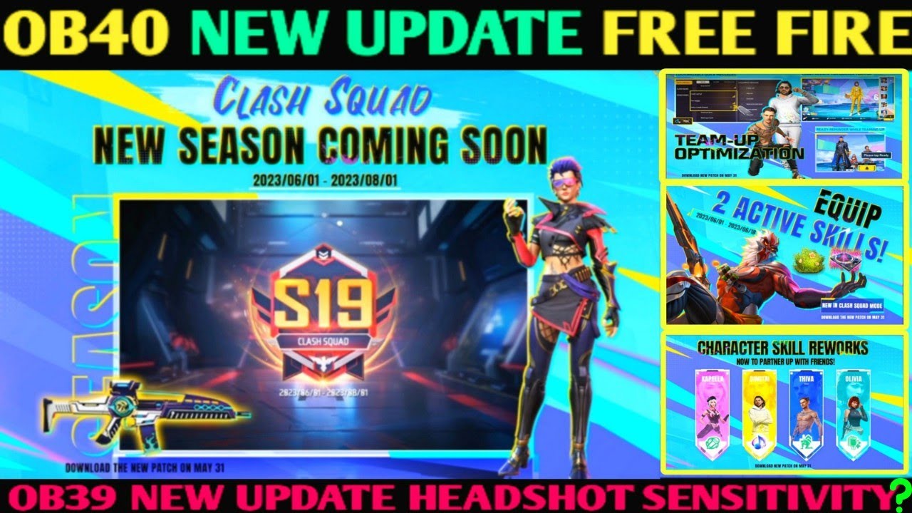 OB40 NEW UPDATE FREE FIRE FULL DETAIL | FREE FIRE NEW UPDATE | OB40 ...
