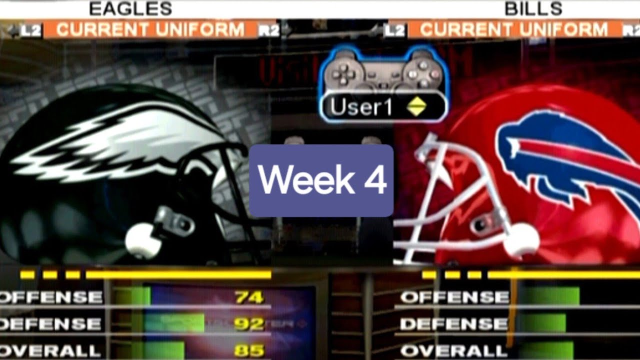Week 4: Eagles vs Bills Season ESPN NFL 2K4 - YouTube