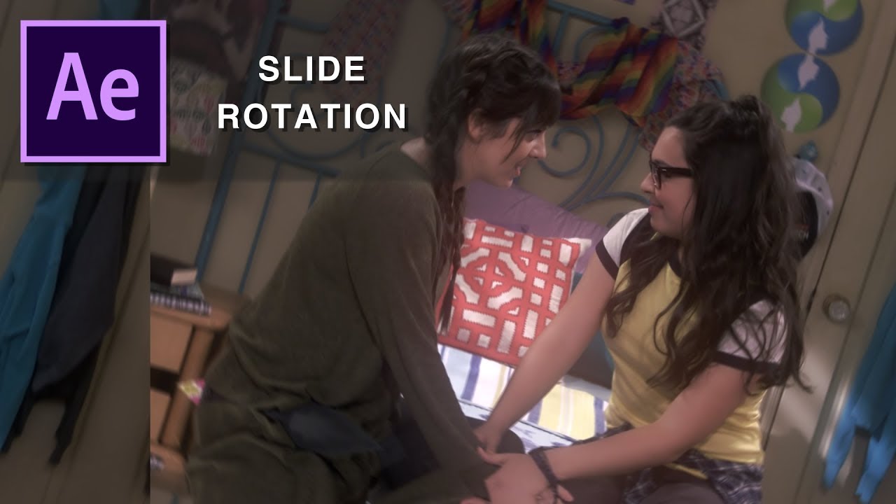 slide rotation transition | after effects tutorial - YouTube
