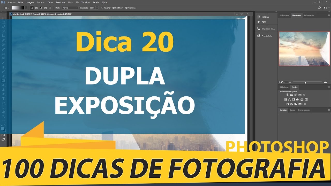 Como Fazer Dupla Exposição Photoshop Youtube