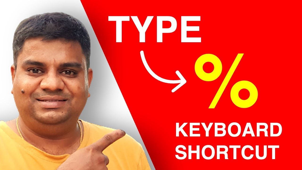 How to type Percentage Symbol In Computer - YouTube