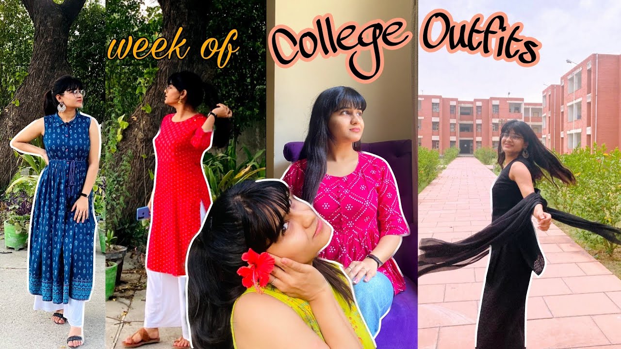 I wore *TRADITIONAL OUTFIT * for a WEEK in college // Ethnic wear ...