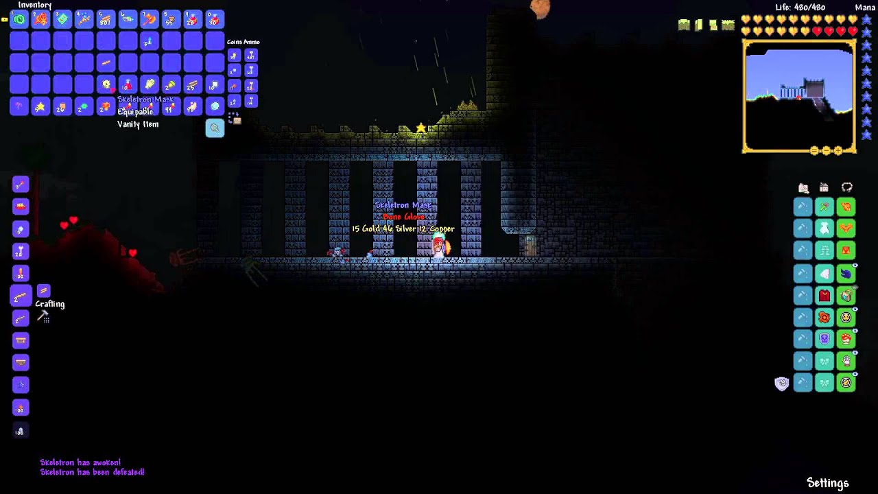 How to get Skeletron Mask - Terraria - YouTube