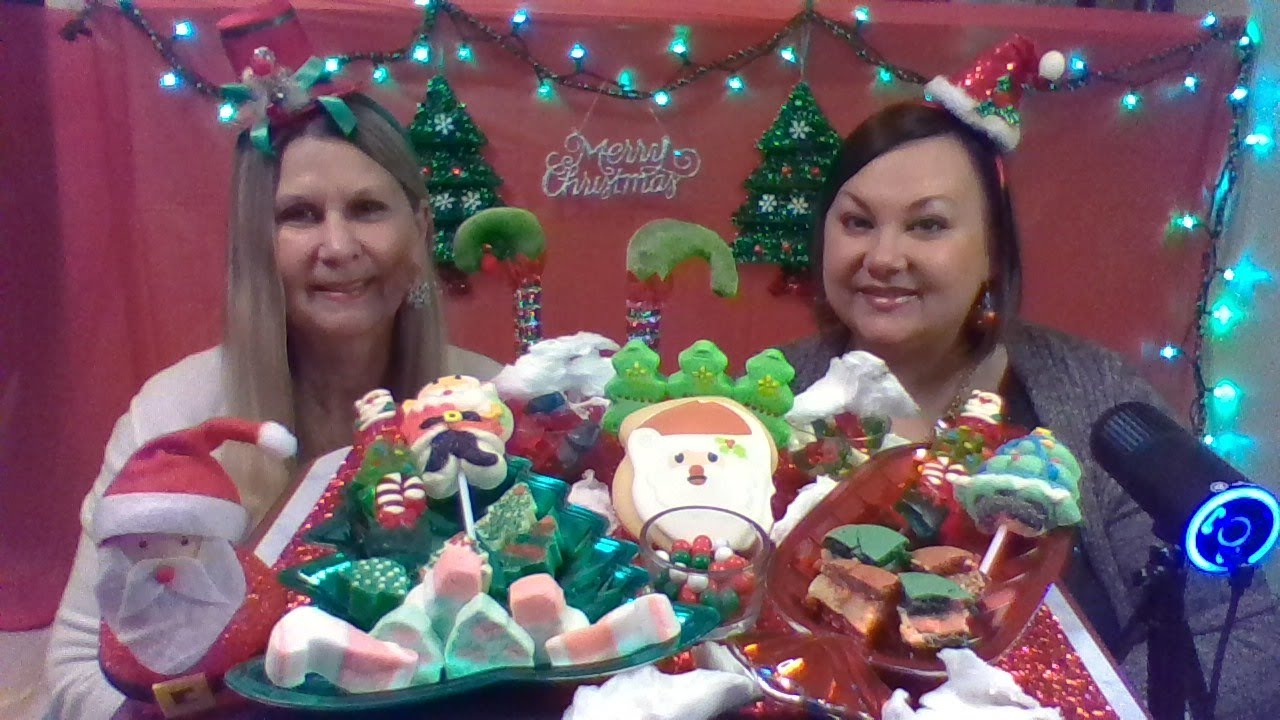 ASMR XMAS GOODIES AND GUMMIES, MACARONS, SANTA COOKIE, SIXLETS ...