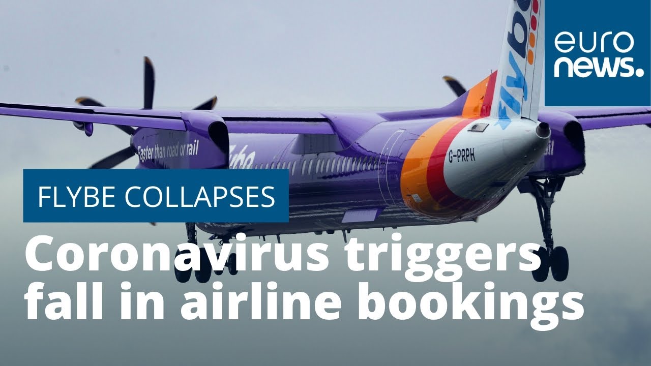 Flybe collapses as COVID-19 triggers fall in airline bookings - YouTube