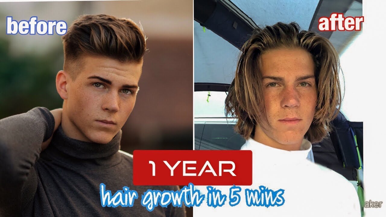 Hair Growth Time Lapse - 1 Year (undercut) - YouTube