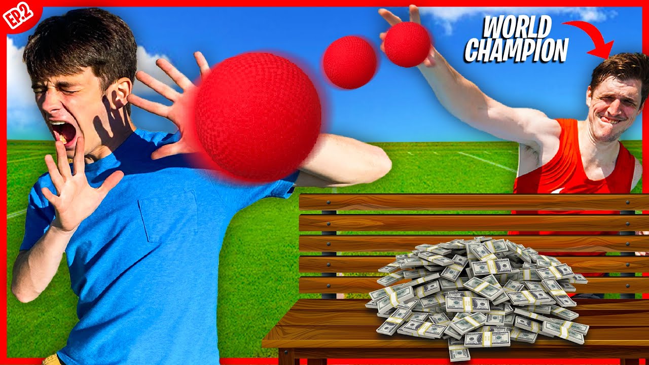 EXTREME DODGEBALL HIDE and SEEK for $10,000 vs WORLD CHAMPION! - YouTube