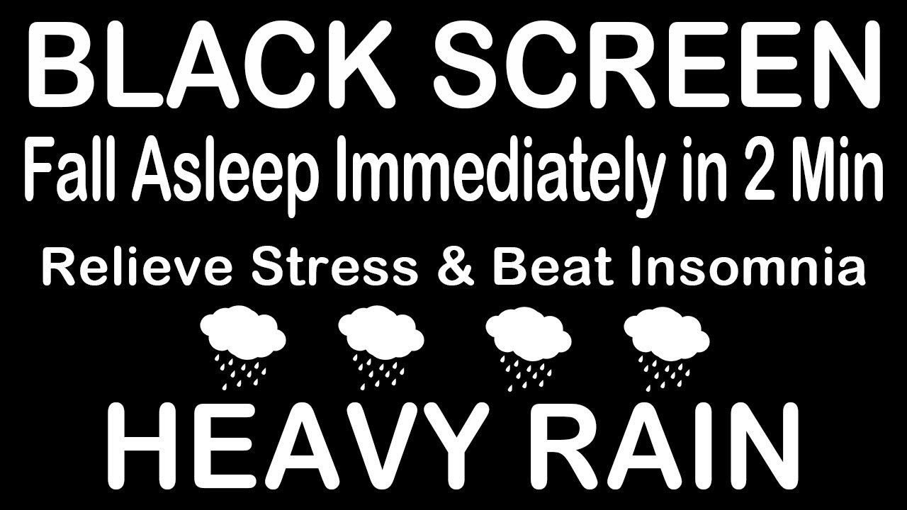 Heavy Rainstorm in Garden House with Thunder Rumbled | BLACK SCREEN ...