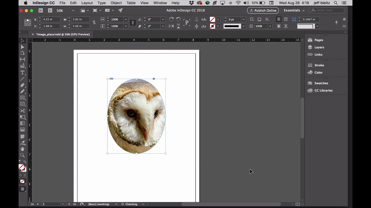 Indesign changing image frame shape - YouTube