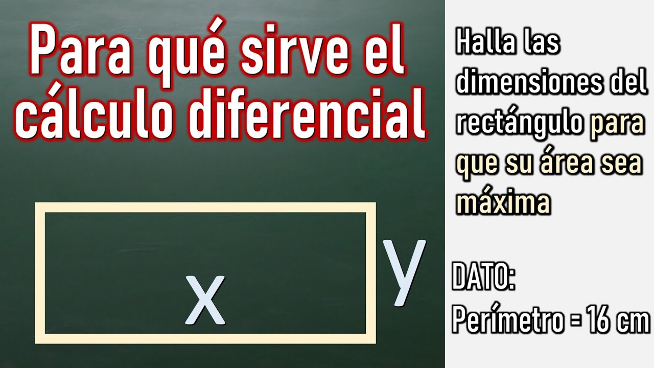 PARA QUÉ SIRVE EL CÁLCULO DIFERENCIAL. Problema de optimización ...