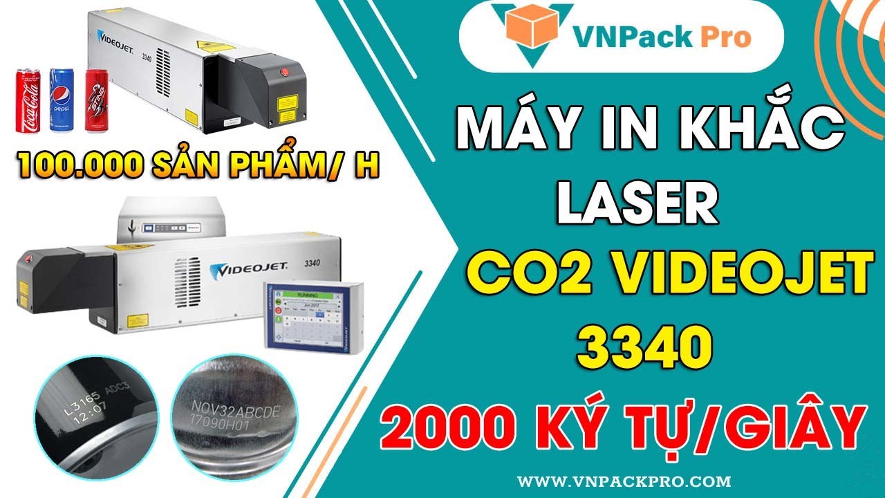 Máy in khắc laser CO2 VIDEOJET 3340 "Chính hãng" giá SIÊU RẺ - YouTube