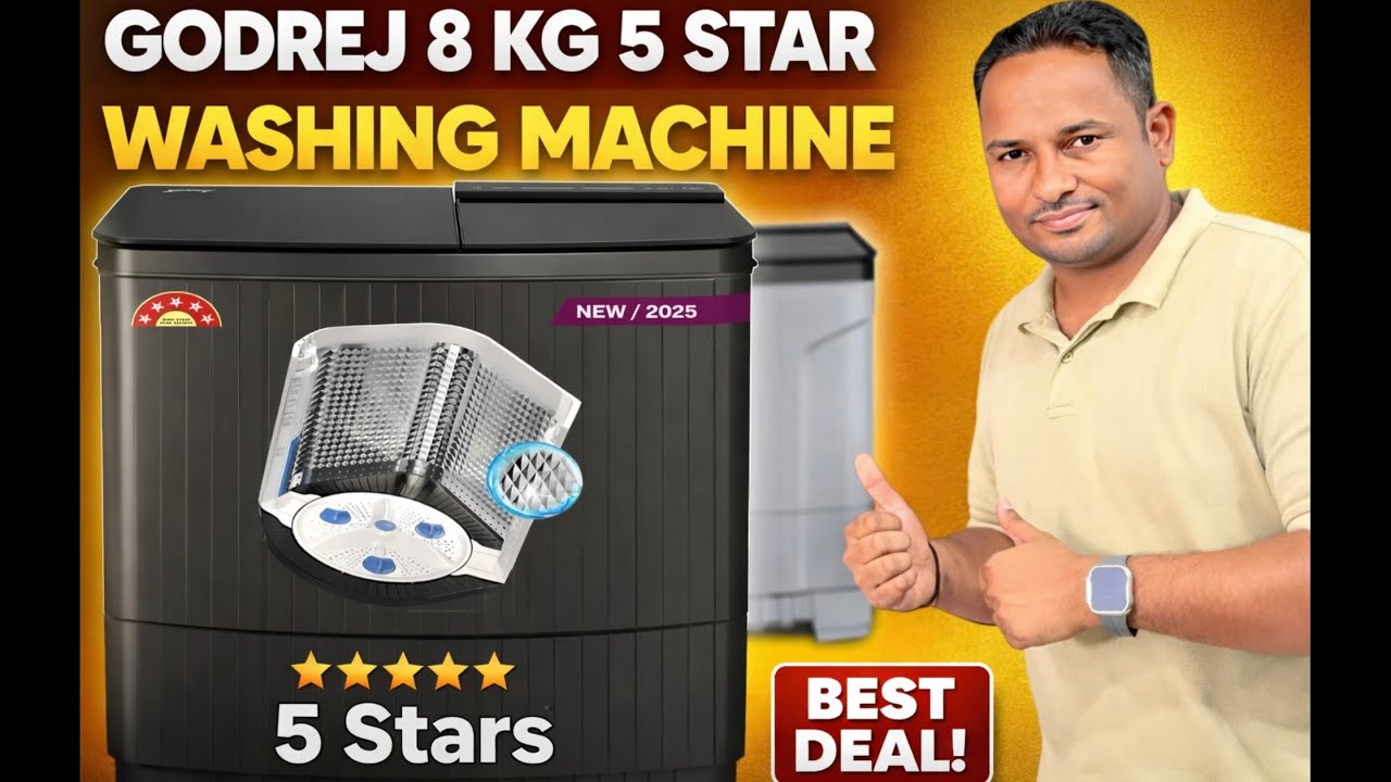 Latest Godrej 8 KG Washing Mashine 2025 Model | Best Washing Machine in ...