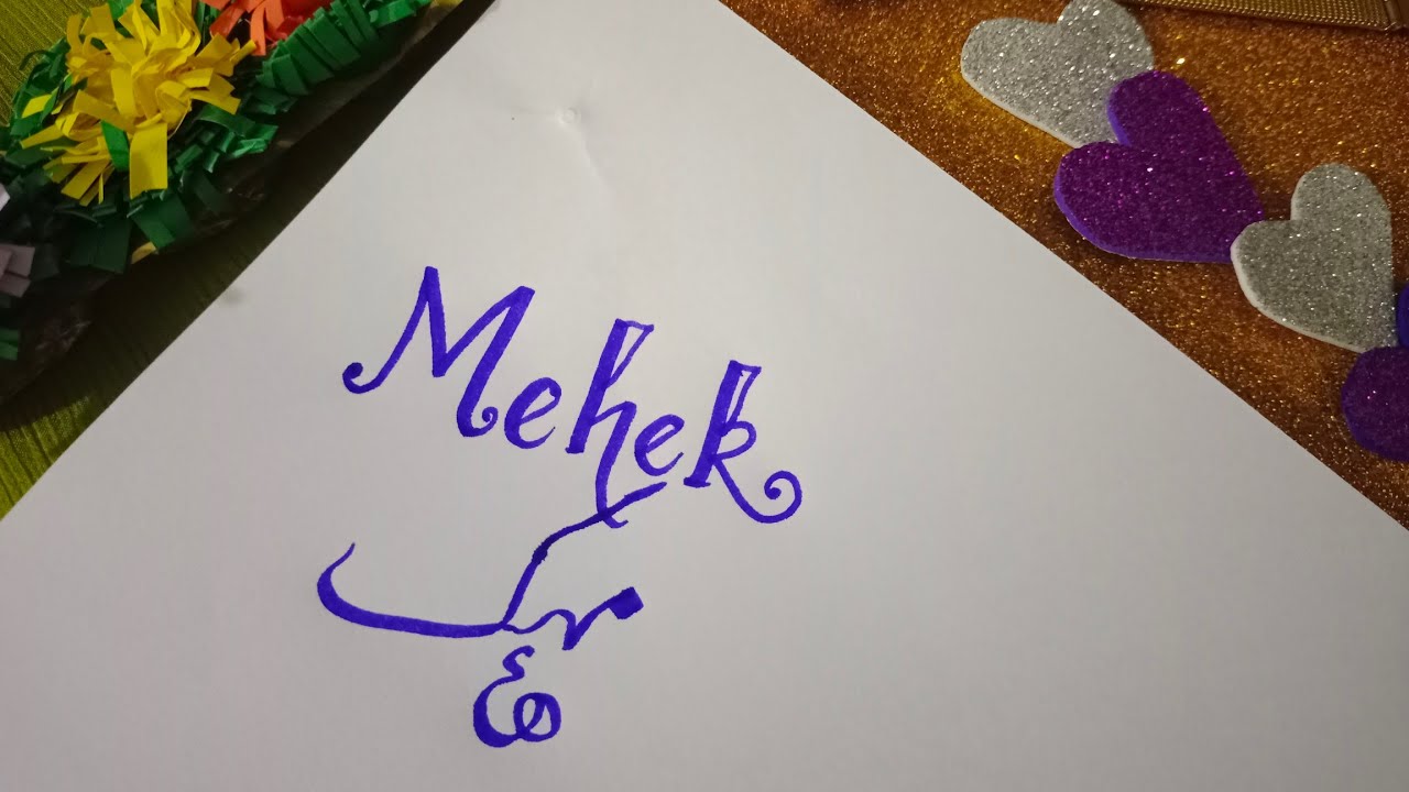 Mehak name status #caligraphy #namestatus #girlname #islamicname - YouTube