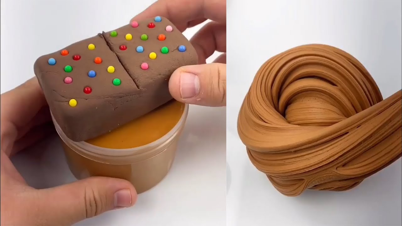 Chocolate bar Slime !! Satisfying & Relaxing Slime Videos By Tena Slime ...