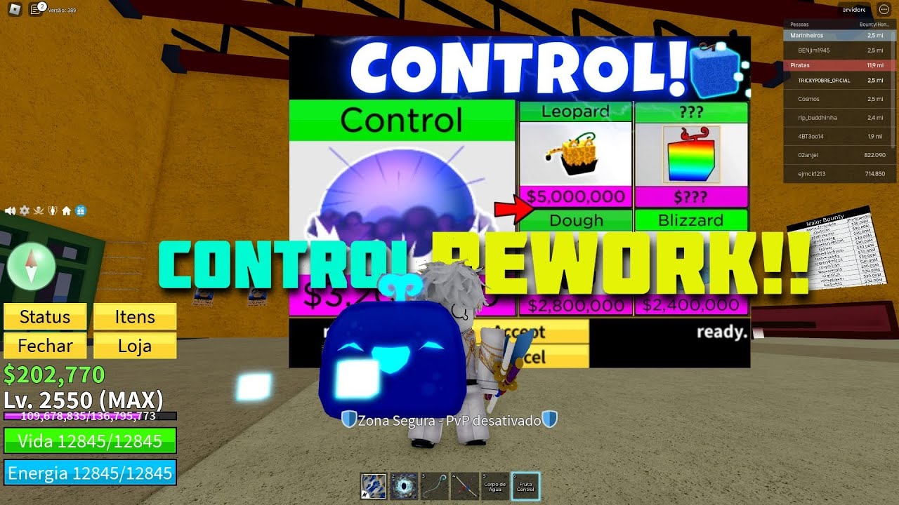 TROQUEI A FRUTA DO NOVO REWORK DO BLOX FRUITS !! - YouTube