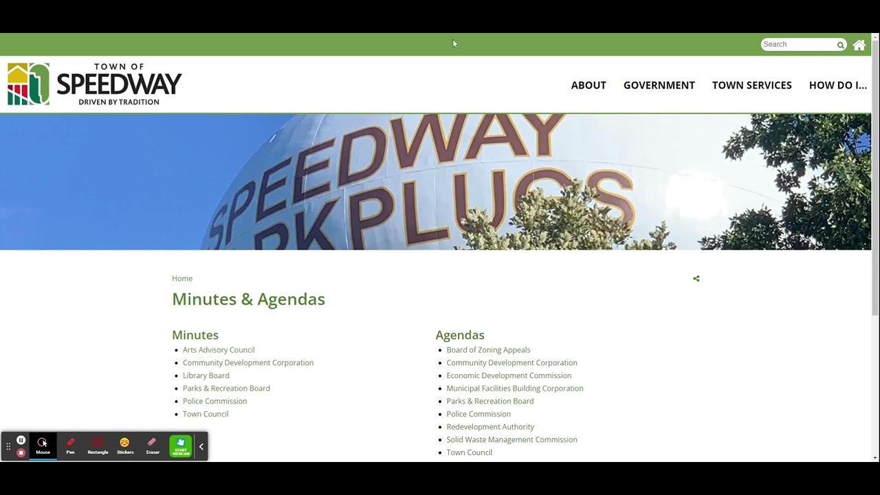 Town of Speedway Website Tutorial - YouTube