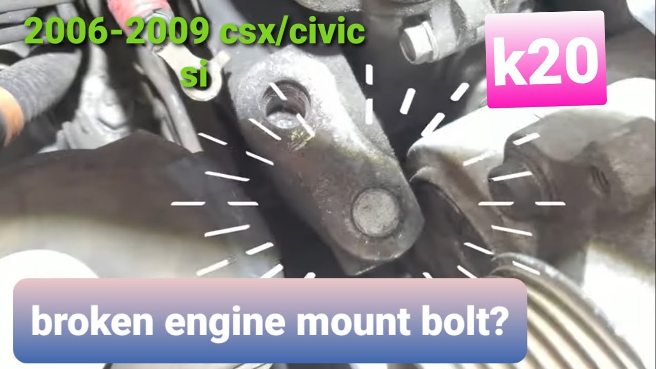 HOW TO REPLACE ENGINE MOUNT/BRACKET K20 series engine - YouTube