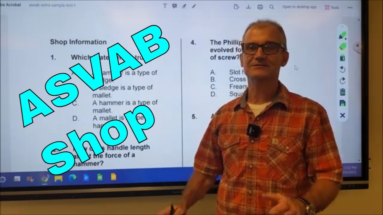 ASVAB Shop Information - YouTube