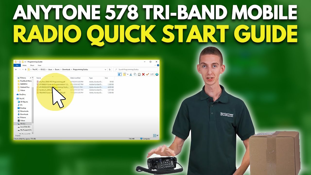 AnyTone 578 Tri-Band Mobile Radio Quick Start Guide - YouTube