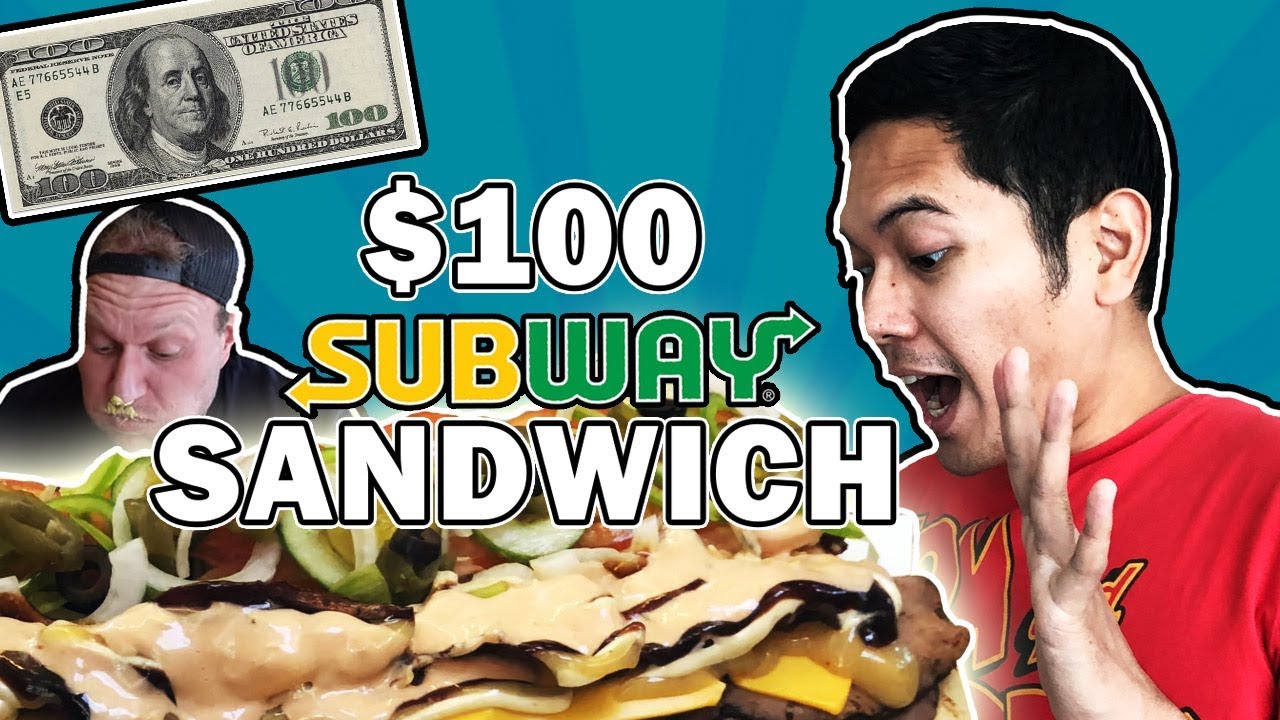 $100 SUBWAY CHALLENGE! FEAT. FURIOUS PETE - YouTube