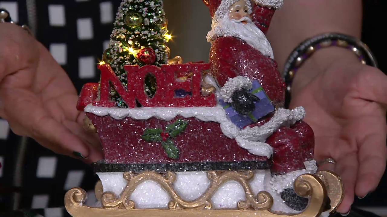 Kringle Express Illuminated Snowman or Santa with Tree Luminary on QVC ...