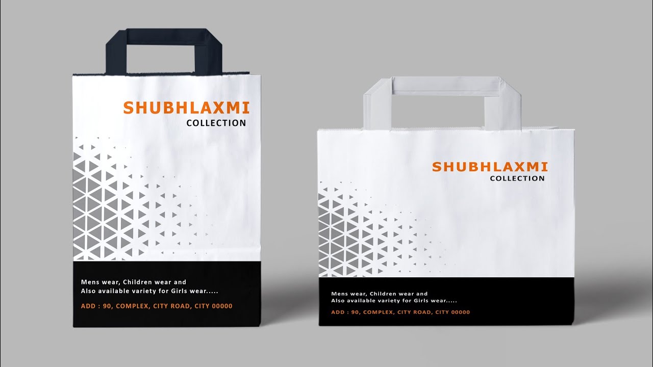 How to create shop bag design in photoshop, create shopping bag design ...