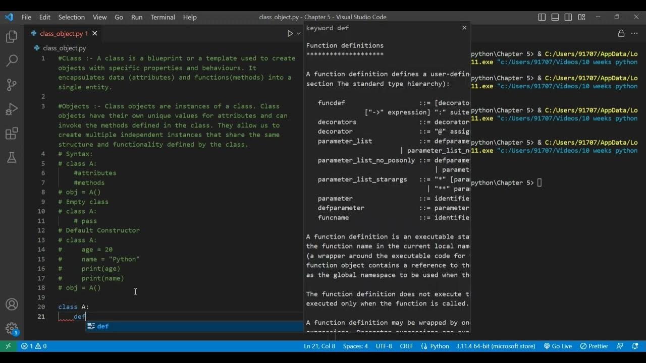 Chapter 5.1 | Class & Object , Empty class , Default Constructor - YouTube