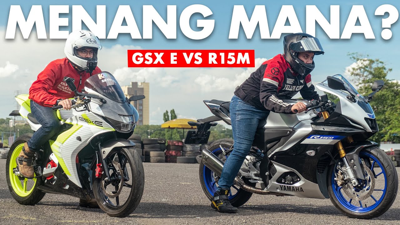 DRAG RACE: GSX Listrik Lawan Yamaha R15M, Menang Mana⁉️ - YouTube
